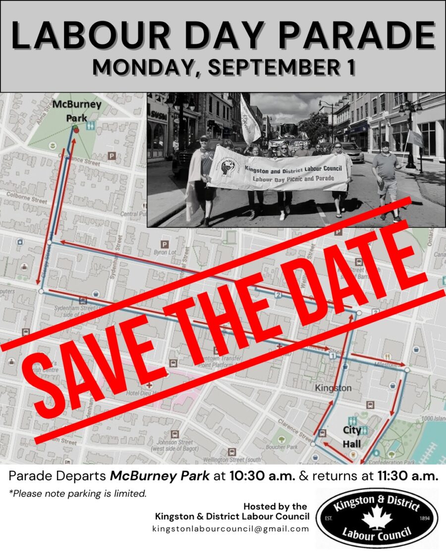 Save the Date: Labour Day 2025 – Kingston & District Labour Council